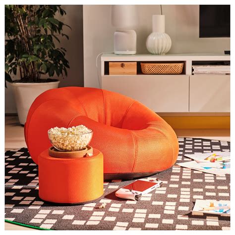 BrÄnnboll Inflatable Gaming Lounge Chair Bright Orange Ikea