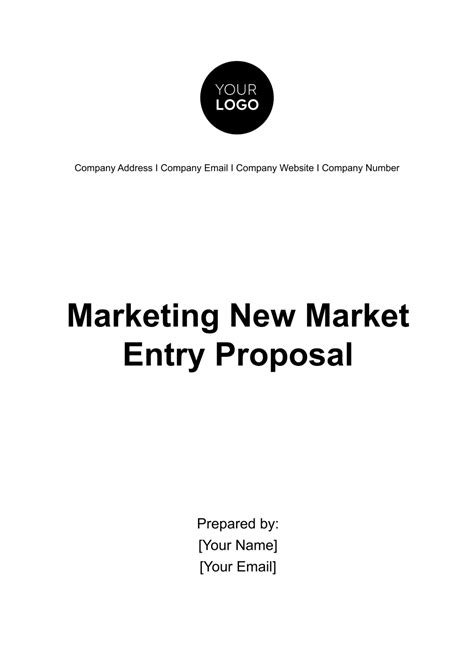 Free Marketing New Market Entry Proposal Template To Edit Online