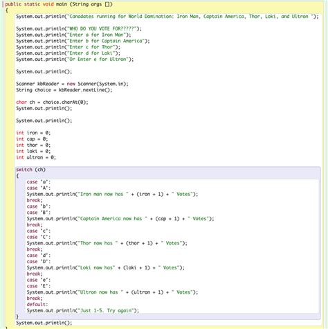 lesson 10 switches and char coded legend