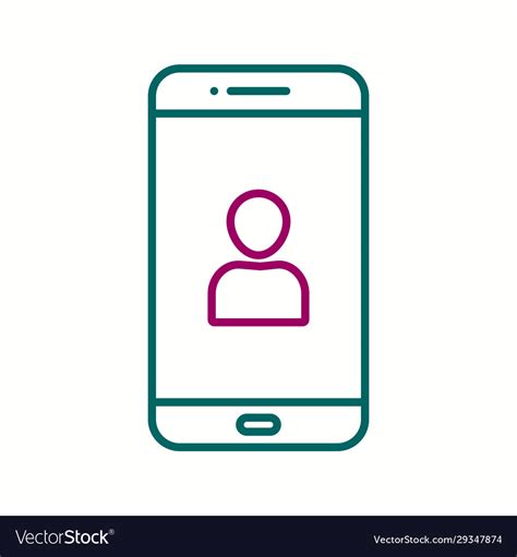 Unique User Account Line Icon Royalty Free Vector Image