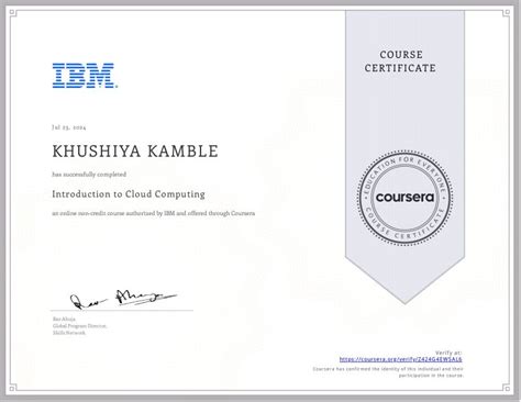 Khushiya Kamble On Linkedin Cloudcomputing Certification Professionalgrowth Coursera