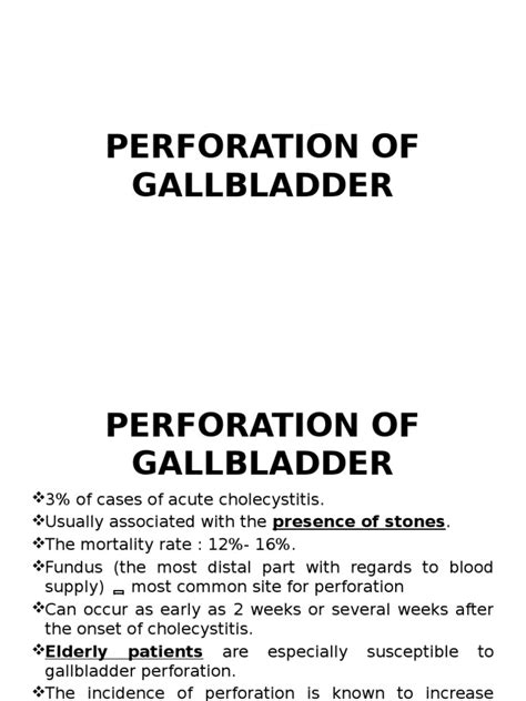 Perforation Of Gallbladder Pdf Gallbladder Clinical Medicine