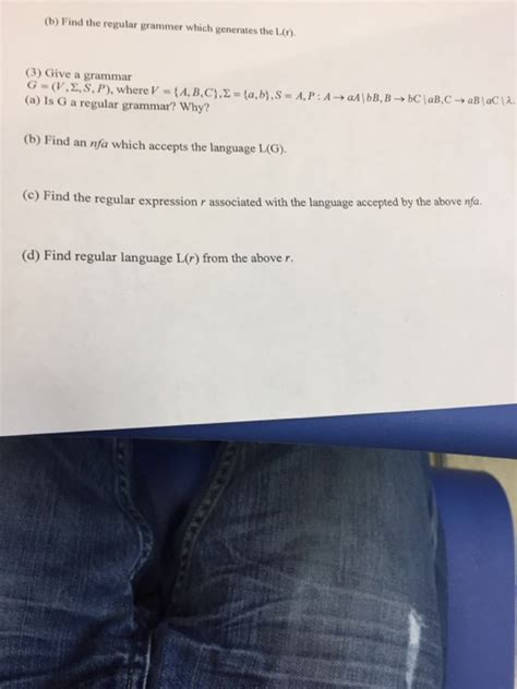 solved b find the regular grammer which generates the l
