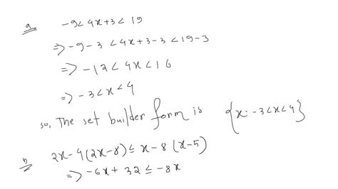 Solved Solve The Following Compound Inequality Write The Solution In