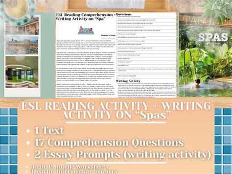 Esl Reading Comprehension Writing Activity Worksheets On Spa By Teach Simple
