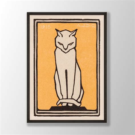 Vintage Cat Print Vintage Cat Poster Animal Decor Cat Lovers T