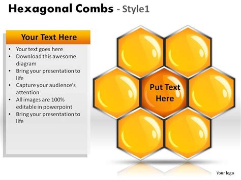 Hexagonal Combs Style 1 Powerpoint Presentation Slides Graphics