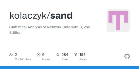 Github Kolaczyksand Statistical Analysis Of Network Data With R 2nd Edition