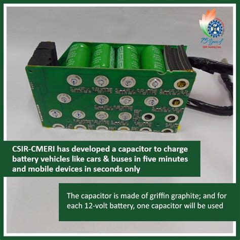 Csir Cmeri Has Developed A Capacitor To Charge Battery Vehicles Like Cars And Buses In Five