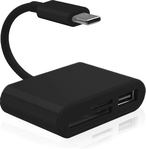 Usb C 31 Kaartlezer Zwart Cardreader 3 In 1 Usb C Kaartlezer Sd
