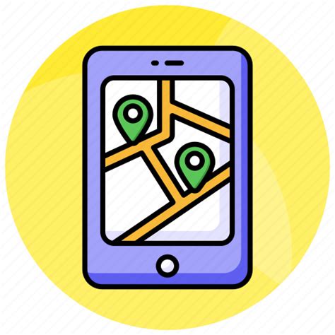 Mobile Navigation Location Gps Pointer App Icon Download On