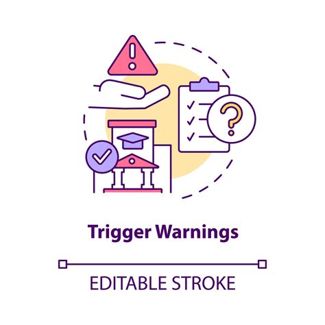 Trigger Warnings Concept Icon Poor Quality Education Issue In Higher