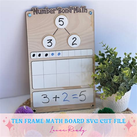 Ten Frame Math Board Svg Montessori Ten Frame Math Cut File Digital