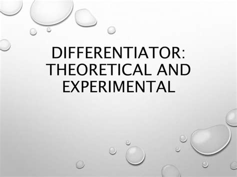 Differentiator Ppt