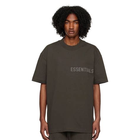 Essentials Essentials Off Black Tee Rubber Logo Grailed
