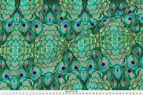 Peacock Fabric Peacock 3 Large By Glimmericks Peacock Feather