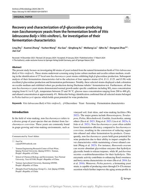 Recovery And Characterization Of β Glucosidase Producing Non