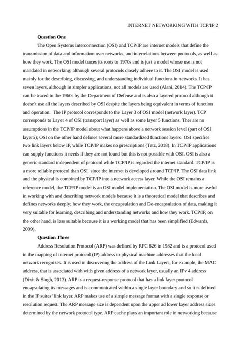 Internet Networking With Tcpip Desklib