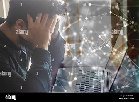 Confused And Frustrated Man With Data Science Background Confused Man