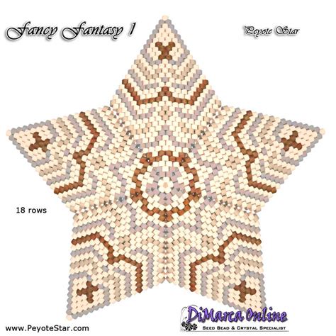 3d Peyote Star Beading Pattern Fancy Fantasy 1 With Basic Instructions