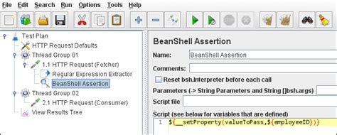 jmeter passing variable value to another thread group