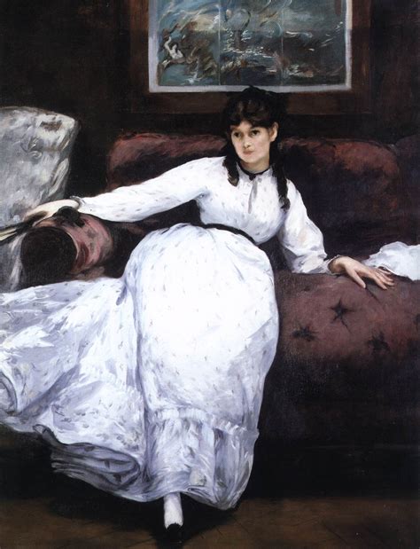 Repose Portrait Of Berthe Morisot By Manet Edouard