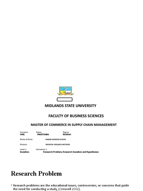 Research Problem Research Question And Hypotheses Pdf