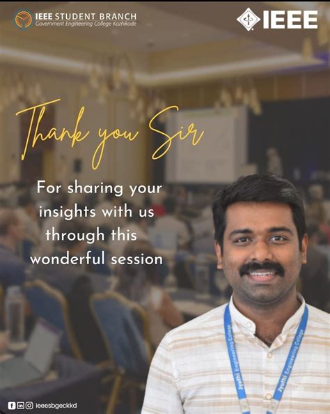 Jithin K Jose On Linkedin Governmentengineeringcollegekozhikode Ieee