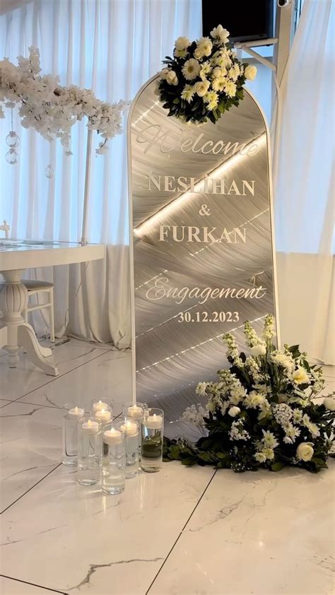 Vintage Düğün Temalı Zemin Dekorasyonu Reception Decorations With Name Engagement Decorations