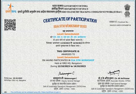 Sai Venkatesh Laveti On Linkedin Isroindia Isro Isroworkshop