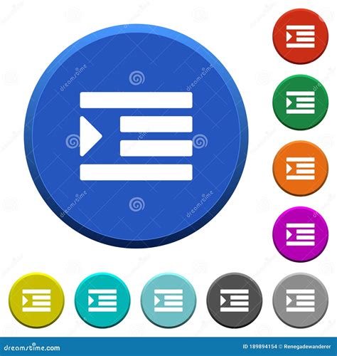 Increase Text Indentation Beveled Buttons Stock Vector Illustration Of Designing Pictograms