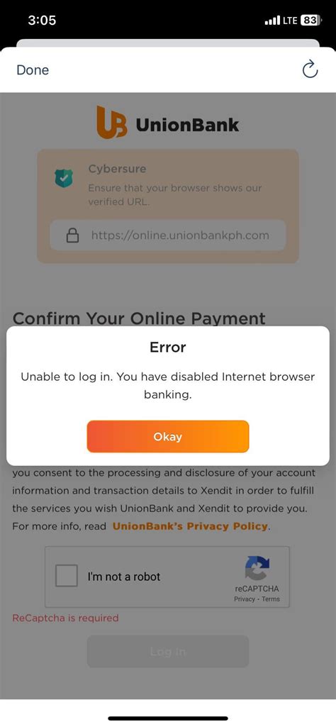 ub cc error disable browser banking r phcreditcards