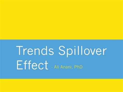 Trends Spillover Effect Pdf Business And Finance
