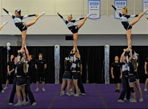 Cheerleading Uqam Scale Stunt Cheer University Blue White