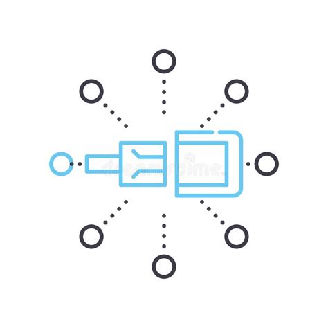 Cloud Analysis Line Icon Outline Symbol Vector Illustration Concept