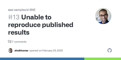 Unable To Reproduce Published Results Issue Aws Samples D SNE GitHub