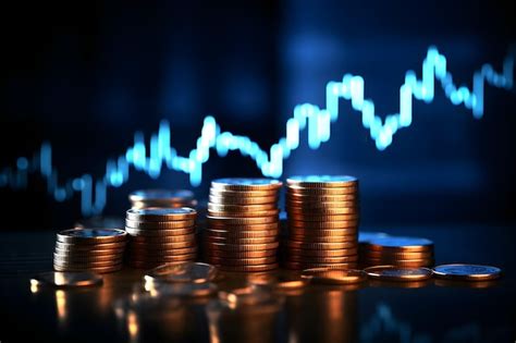 Diagrama de gráfico de finanzas de gráfico de negocios de dinero sobre fondo de moneda d de