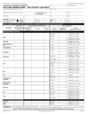 Eziz Vaccine Order Form Fill Out And Sign Printable Pdf Template