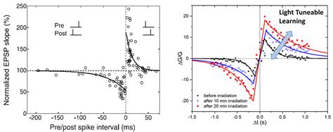 Learning In Artificial Synapses Tuned By Light