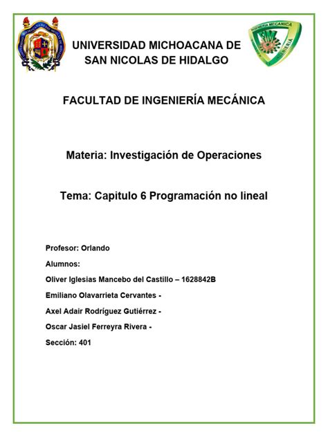 programacion no lineal pdf programacion no lineal sistema no lineal