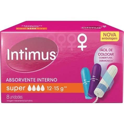 Absorvente Intimus Interno Super Com 8 Unidades | Shopee Brasil