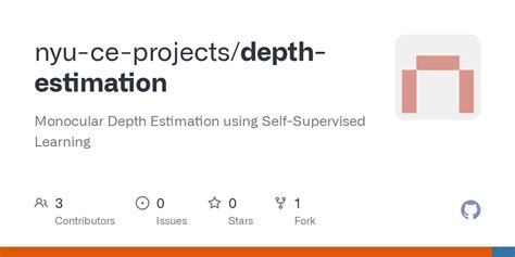 GitHub Nyu Ce Projects Depth Estimation Monocular Depth Estimation Using Self Supervised Learning