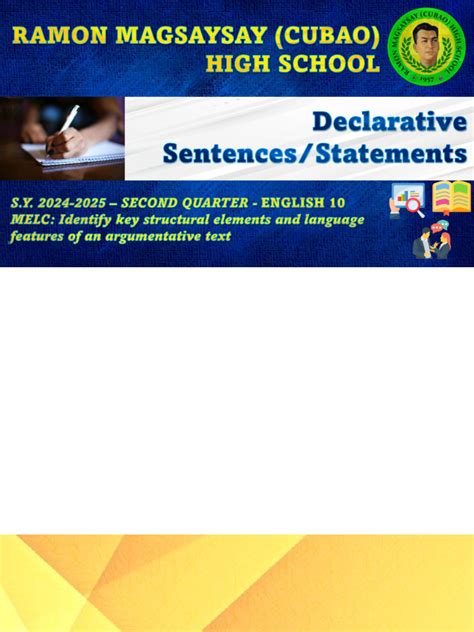 English 10 Q2 Declarative Statement Pdf Grammatical Gender