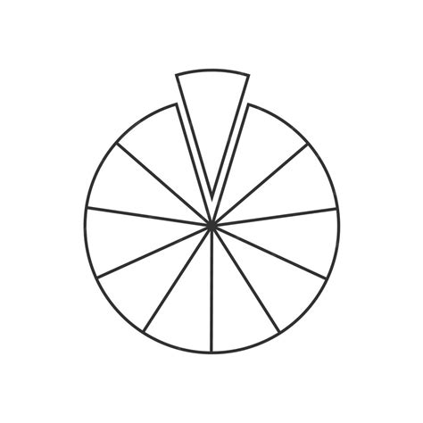 Premium Vector Circle Segmented Into 11 Fractions Pie Or Pizza Shape Cut In Eleven Equal
