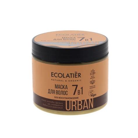 Маска для волос ECOLATIER Urban SOS восстановление 7 в 1 Какао и жожоба ...