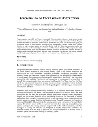 An Overview Of Face Liveness Detection PDF