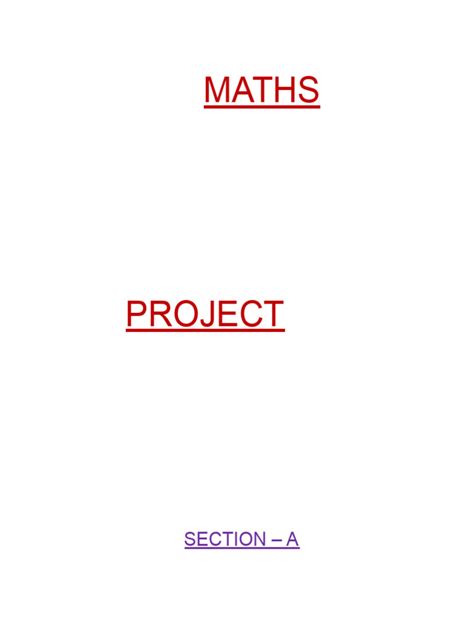 Class 11 Isc Maths Project Pdf Function Mathematics Monotonic Function
