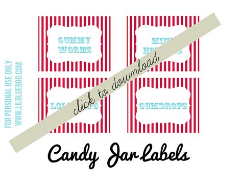 Candy Buffet Printables