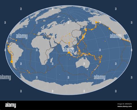 Shape Of The Burma Tectonic Plate On The Solid Contour Map In The Fahey Oblique Projection