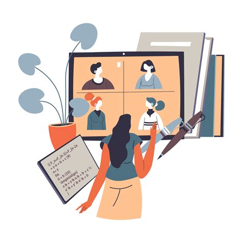 Education Online Using Laptop For Vising Classes 17777422 Vector Art At Vecteezy
